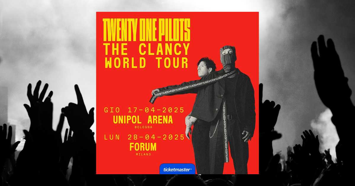 Biglietti concerti Twenty One Pilots a Bologna e Milano, aprile 2025