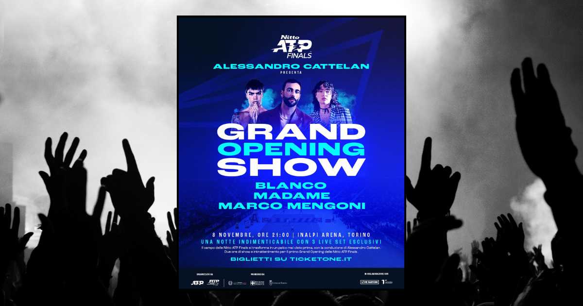 Grand Opening Show Nitto ATP Finals con Blanco, Madame e Marco Mengoni